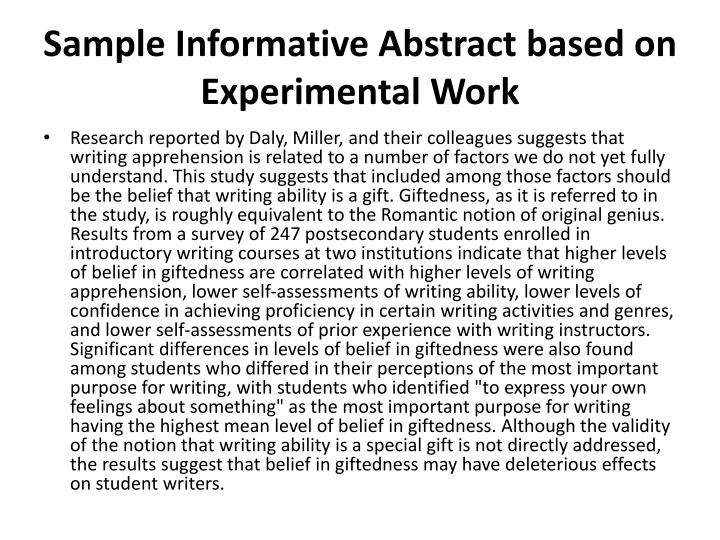 PPT Informative And Descriptive Abstracts PowerPoint Presentation 