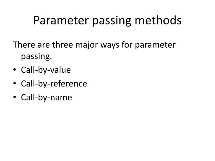 Ppt Principles Of Programming Languages 4 Parameter Passing Scope Rules Powerpoint