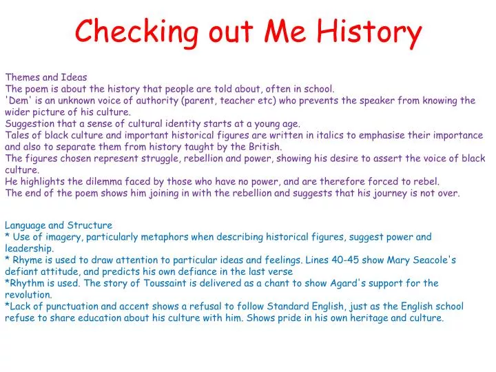 PPT - Checking out Me History PowerPoint Presentation - ID:6266293 PPT - Checking out Me History PowerPoint Presentation - ID:6266293