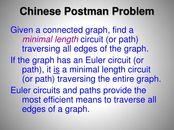 Ppt Chinese Postman Problem Powerpoint Presentation Id 6909978