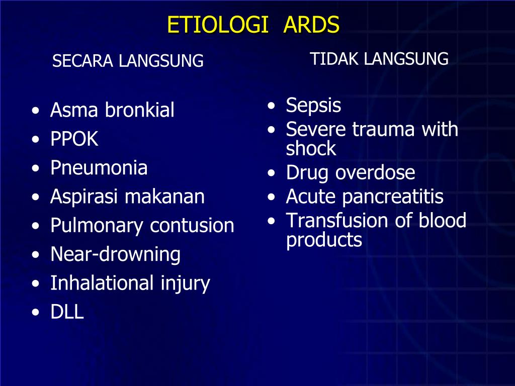 PPT - ACUTE RESPIRATORY DISTRESS SYNDROME ( ARDS ) PowerPoint ...