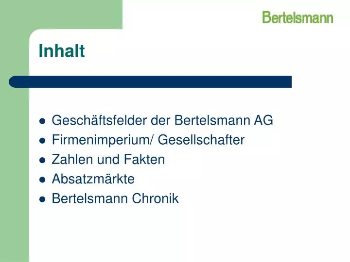 PPT - Inhalt PowerPoint Presentation, free download - ID:5373156