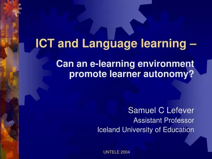 PPT - ICT and Language learning – PowerPoint Presentation, free ...