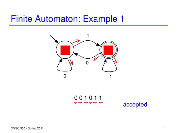 PPT - Finite Automaton: Example 1 PowerPoint Presentation, free ...