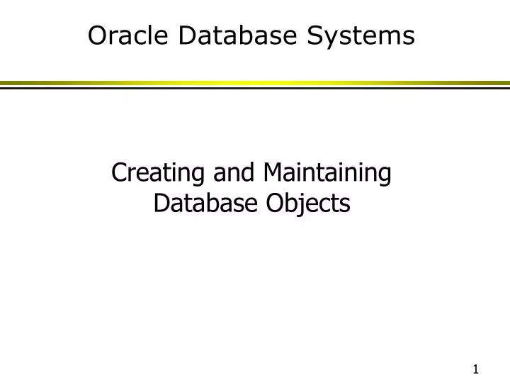 PPT - Oracle Database Systems PowerPoint Presentation, free download - ID:5373474