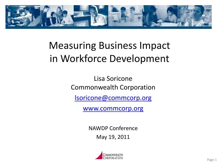 PPT - Measuring Business Impact in Workforce Development PowerPoint ...
