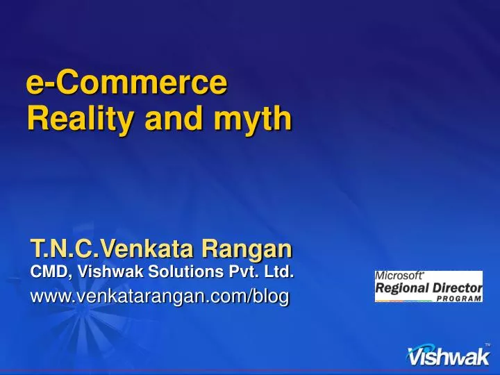 PPT - e-Commerce Reality and myth PowerPoint Presentation, free ...