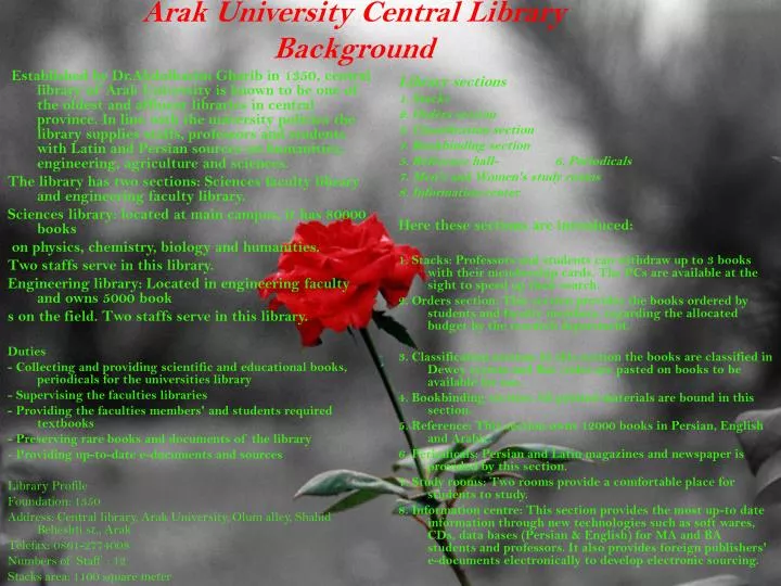 PPT - Arak University Central Library Background PowerPoint ...