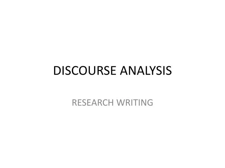 PPT - DISCOURSE ANALYSIS PowerPoint Presentation, free download - ID ...