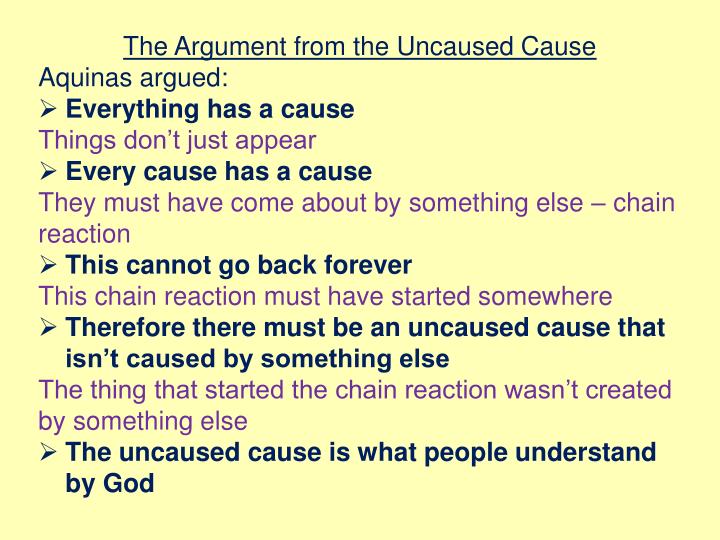 PPT - The Cosmological Argument St. Thomas Aquinas (1225-1274AD ...