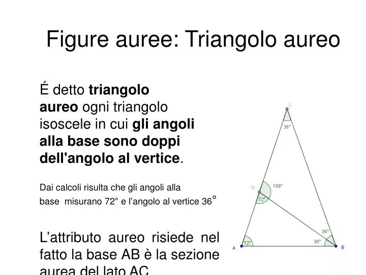 PPT - Figure auree: Triangolo aureo PowerPoint Presentation, free ...