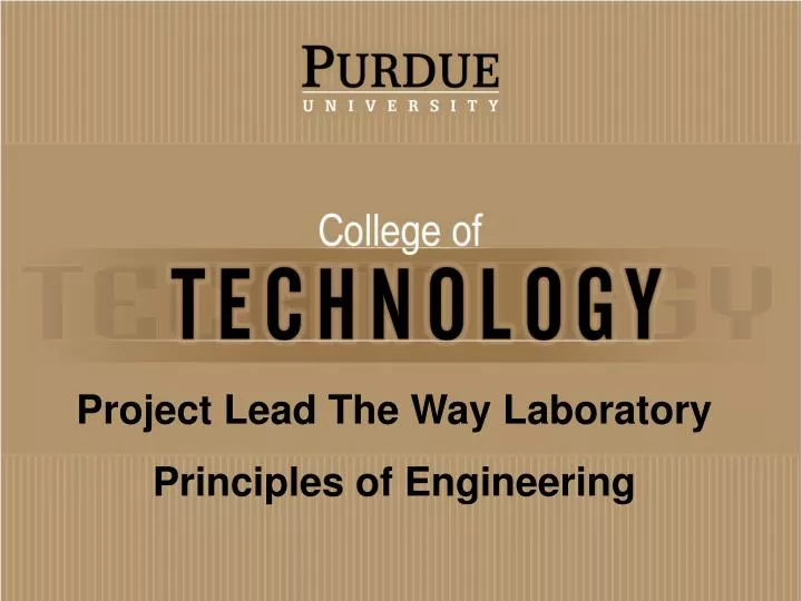 PPT - Project Lead The Way Laboratory Principles of Engineering ...