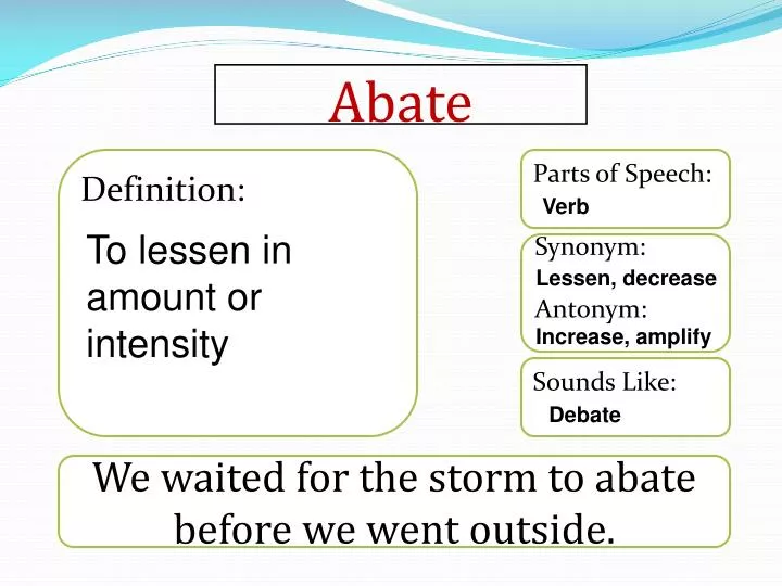 PPT - Abate PowerPoint Presentation, free download - ID:5379051