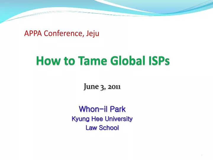 PPT - How to Tame Global ISPs PowerPoint Presentation, free download ...