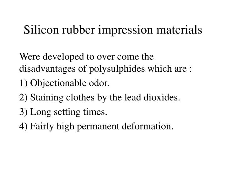 PPT - Impression materials (requirement and classification) PowerPoint ...
