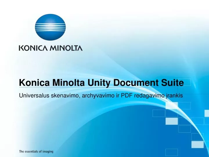 PPT - Konica Minolta Unity Document Suite PowerPoint Presentation, free ...
