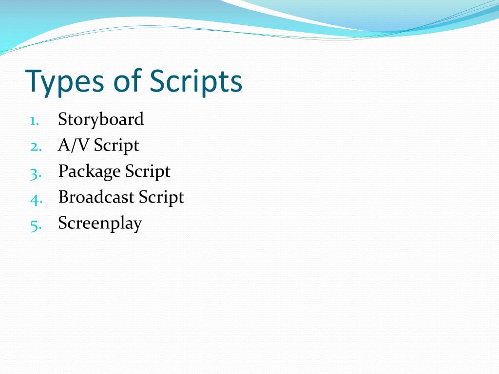 PPT Broadcasting Script Terms PowerPoint Presentation Free Download