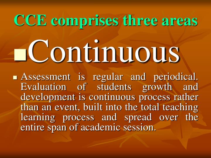 PPT - Continuous and Comprehensive Evaluation (CCE) PowerPoint ...
