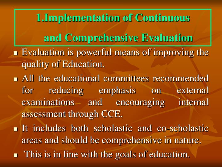 PPT - Continuous and Comprehensive Evaluation (CCE) PowerPoint ...