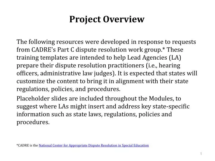 PPT - Project Overview PowerPoint Presentation, free download - ID:5382332