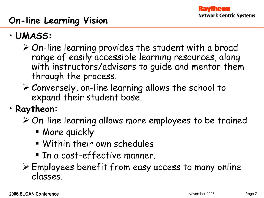 PPT - College and Corporate On-Line Learning: Culture, Vision and ...