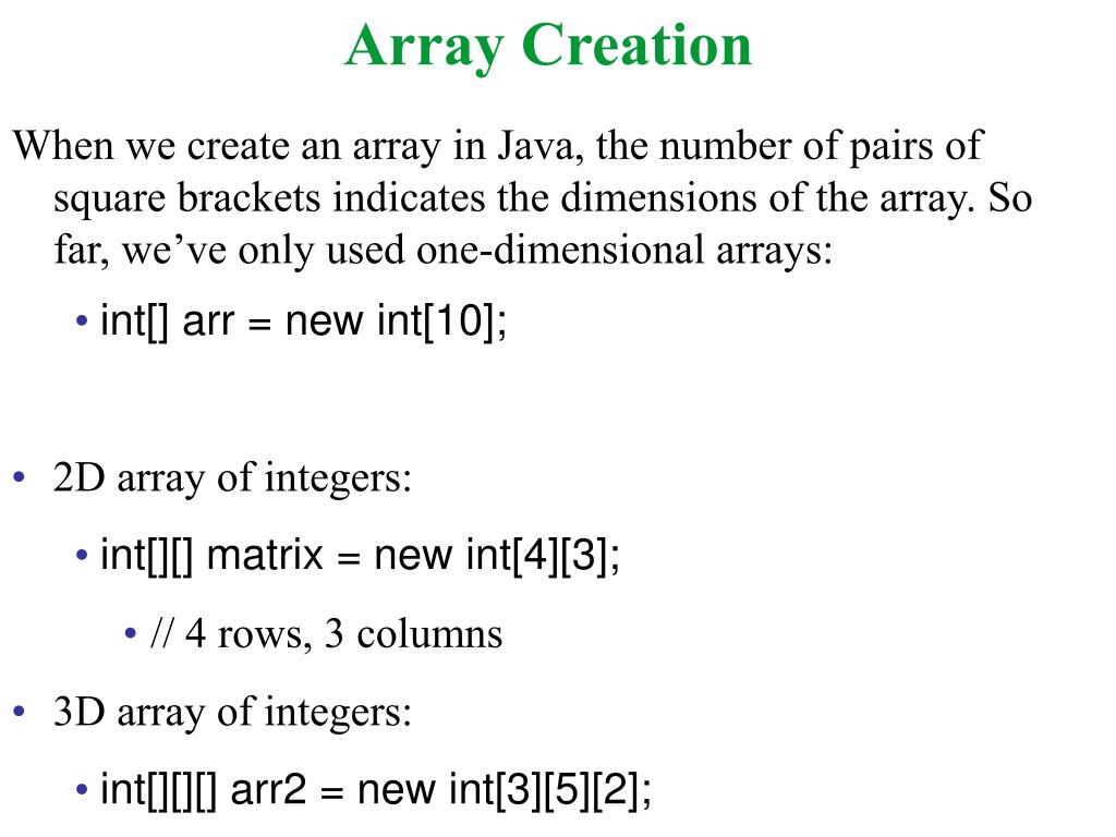 PPT - Multi-Dimensional Arrays in Java PowerPoint Presentation, free ... PPT - Multi-Dimensional Arrays in Java PowerPoint Presentation, free ...