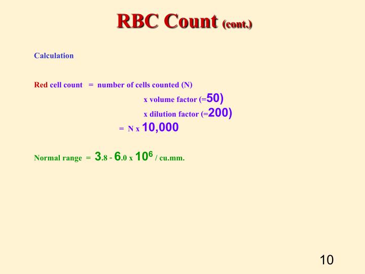 PPT - RBC Count, Hb, Hct, Blood Indices WBC Count & Plt Count ...