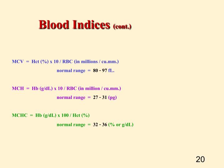 PPT - RBC Count, Hb, Hct, Blood Indices WBC Count & Plt Count ...