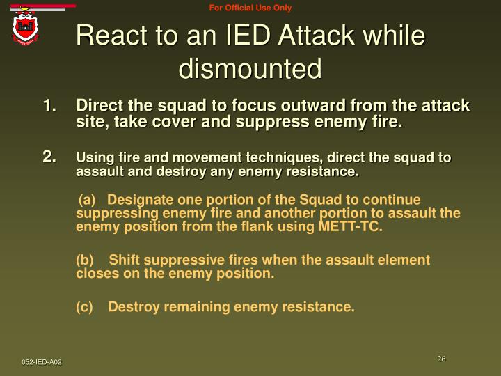 PPT - React to an Improvised Explosive Device (IED) Attack PowerPoint ...