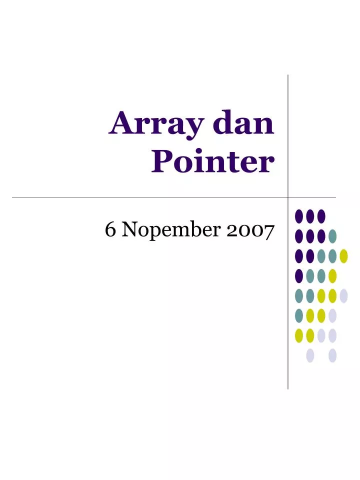 PPT - Array dan Pointer PowerPoint Presentation, free download - ID:5385647