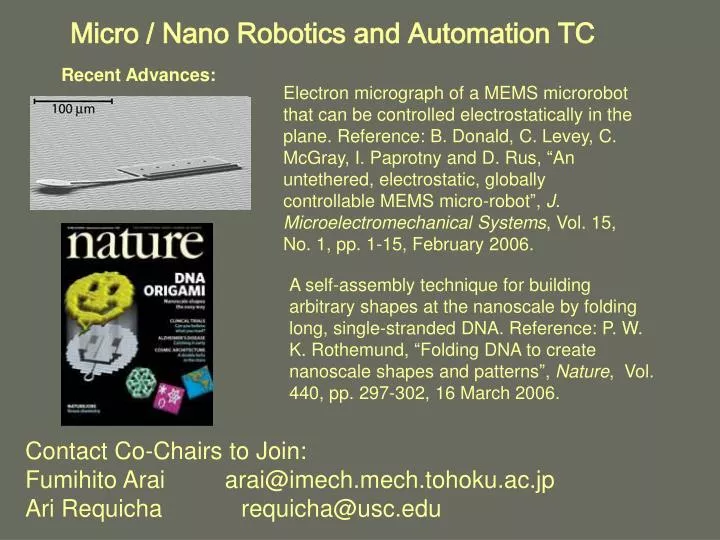 PPT - Micro / Nano Robotics and Automation TC PowerPoint Presentation ...