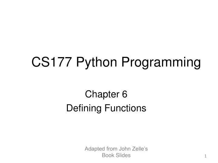 PPT - CS177 Python Programming PowerPoint Presentation, free download ...