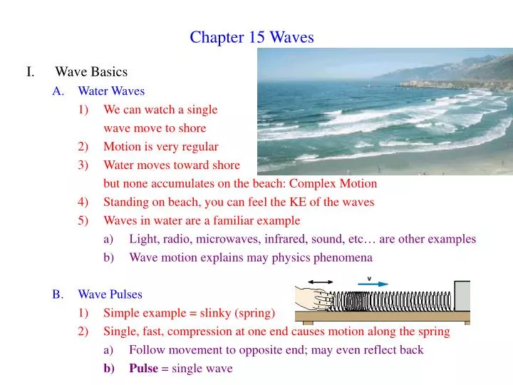 PPT - Chapter 15 Waves PowerPoint Presentation, free download - ID:5387706