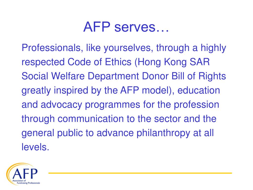 PPT - The Association of Fundraising Professionals (AFP) PowerPoint ...