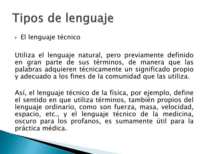 PPT - Niveles y tipos de lenguaje PowerPoint Presentation - ID:5390832