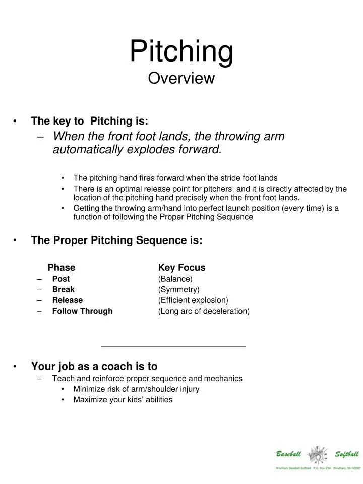 PPT - Pitching Overview PowerPoint Presentation, free download - ID:5390996