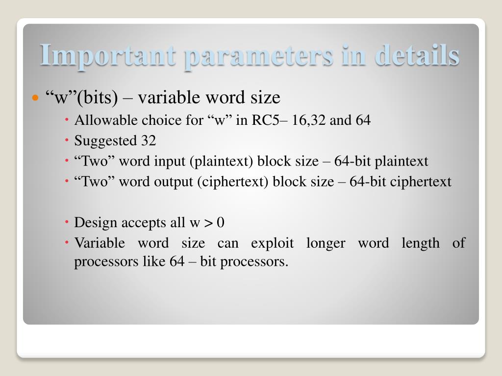 Ppt Implementation Of A Rc5 Block Cipher Algorithm And Implementing An Attack On It