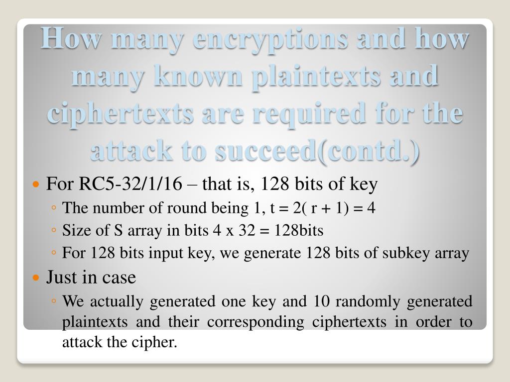 Ppt Implementation Of A Rc5 Block Cipher Algorithm And Implementing An Attack On It
