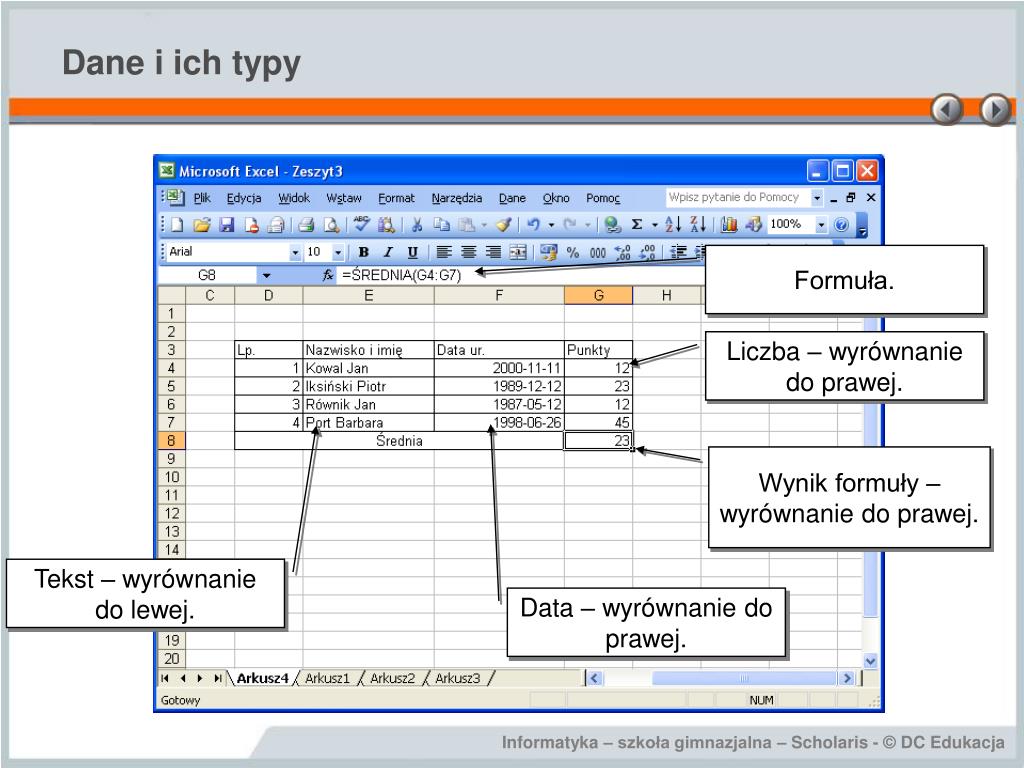 PPT - Poznajemy arkusz kalkulacyjny PowerPoint Presentation, free ...