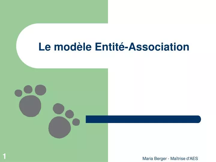 PPT - Le modèle Entité-Association PowerPoint Presentation, free ...