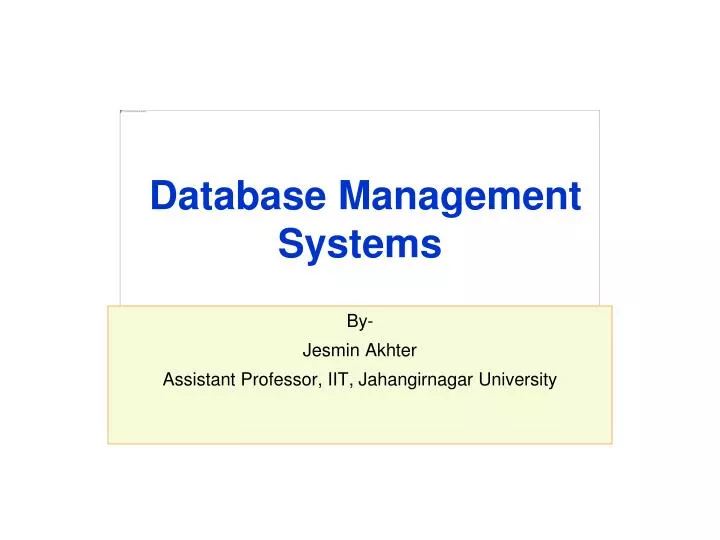 PPT - Database Management Systems PowerPoint Presentation, free ...