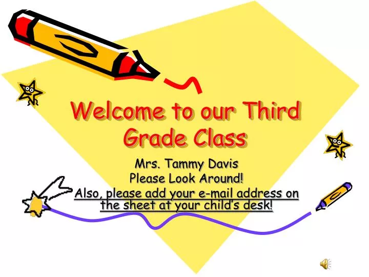PPT - Welcome to our Third Grade Class PowerPoint Presentation, free ...