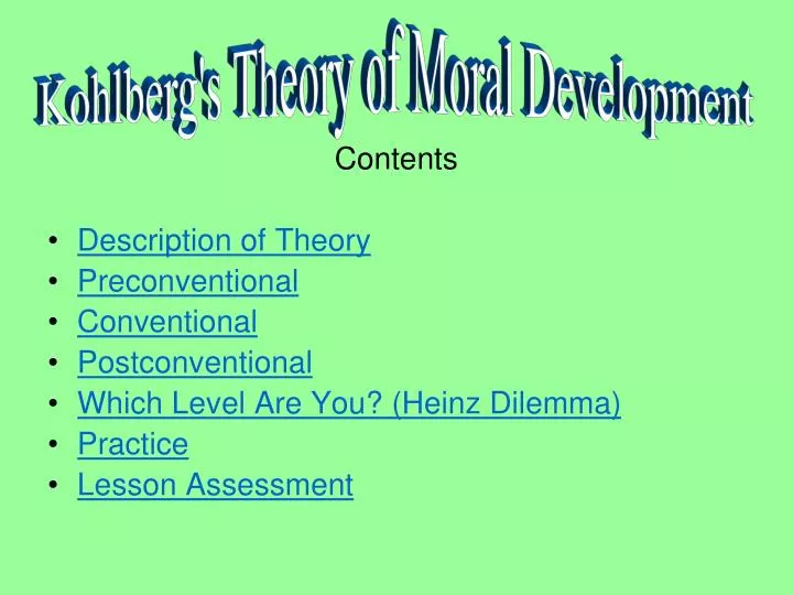 Ppt Kohlbergs Theory Of Moral Development Powerpoint Presentation