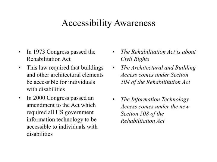 PPT - Accessibility Awareness PowerPoint Presentation, free download ...
