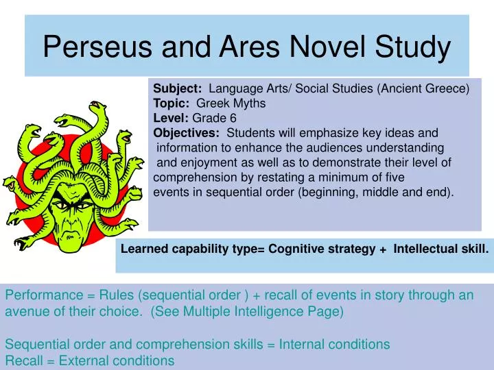 PPT - Perseus and Ares Novel Study PowerPoint Presentation, free ...