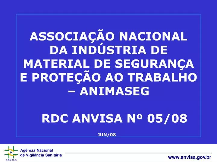 PPT - RDC ANVISA nº. 05 de 15.02.08 PowerPoint Presentation, free ...
