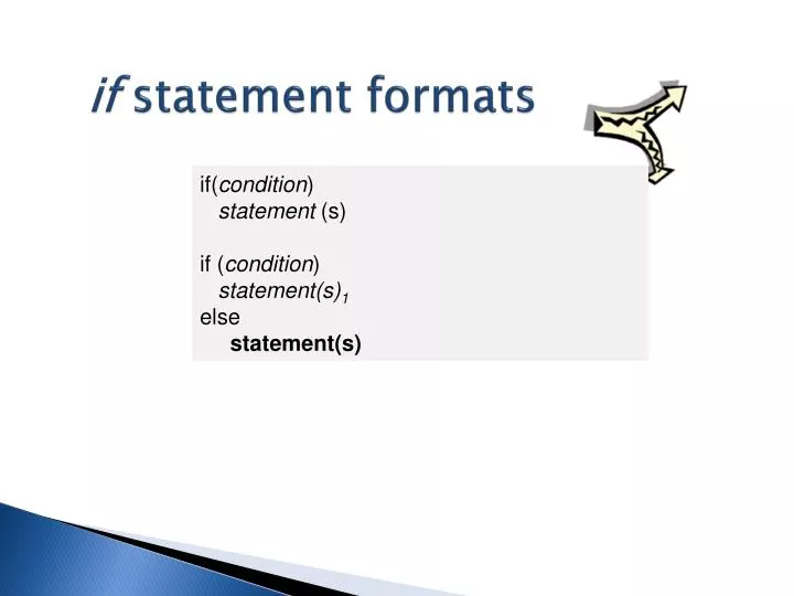 PPT - if statement formats PowerPoint Presentation, free download - ID ...