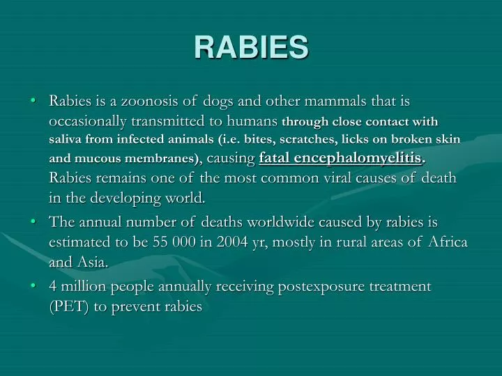 PPT - RABIES PowerPoint Presentation, free download - ID:5399328