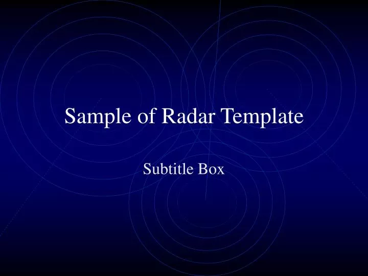 PPT - Sample of Radar Template PowerPoint Presentation, free download ...