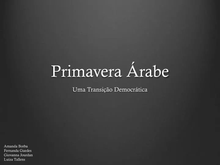 PPT - Primavera Árabe PowerPoint Presentation, free download - ID:5400156
